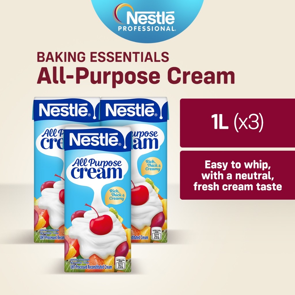 Nestle All-Purpose Cream 1L Bundle – Pack of 3 | Shopee Philippines