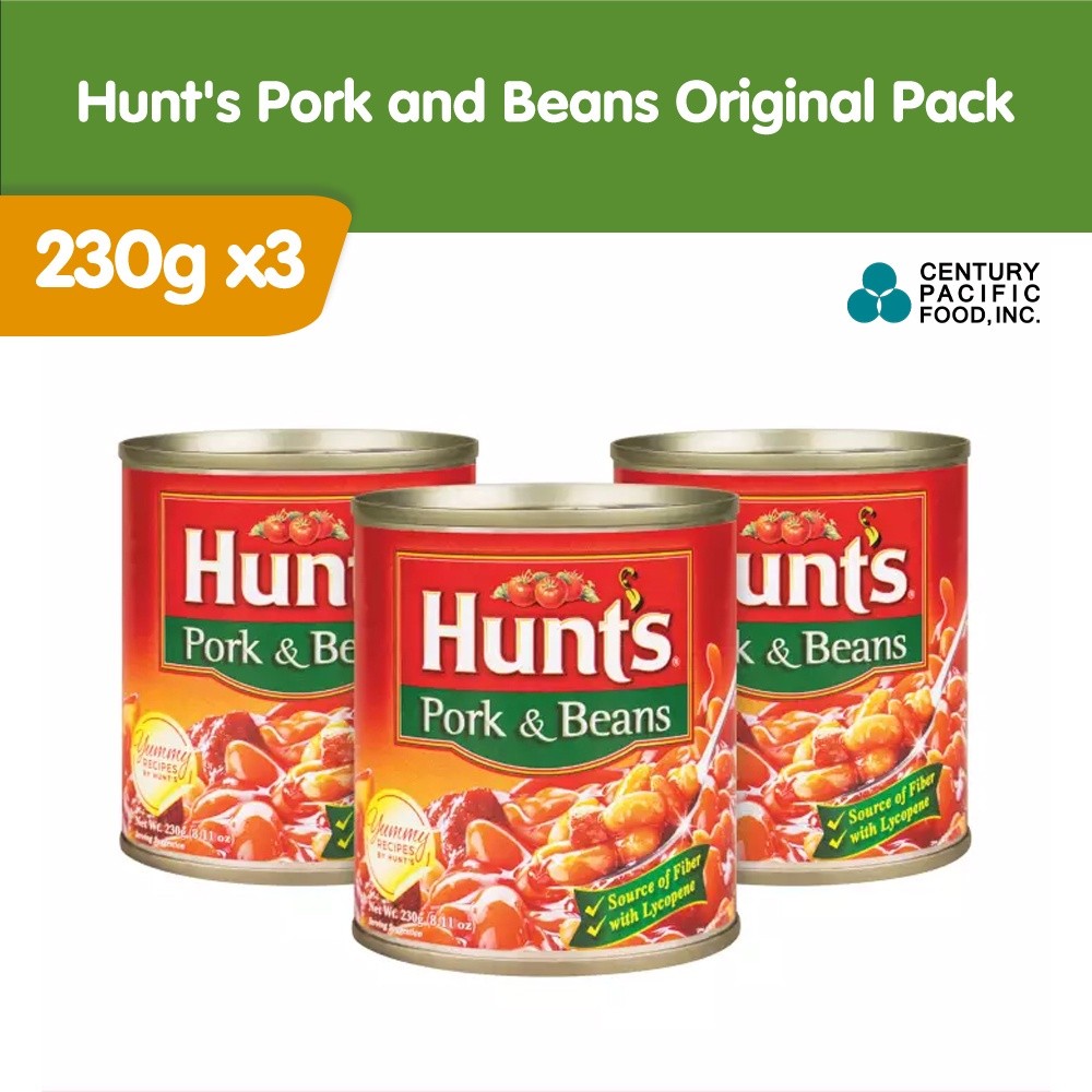 Hunt's Pork & Beans 230g (Pack of 3) - Good Source of Fiber and ...