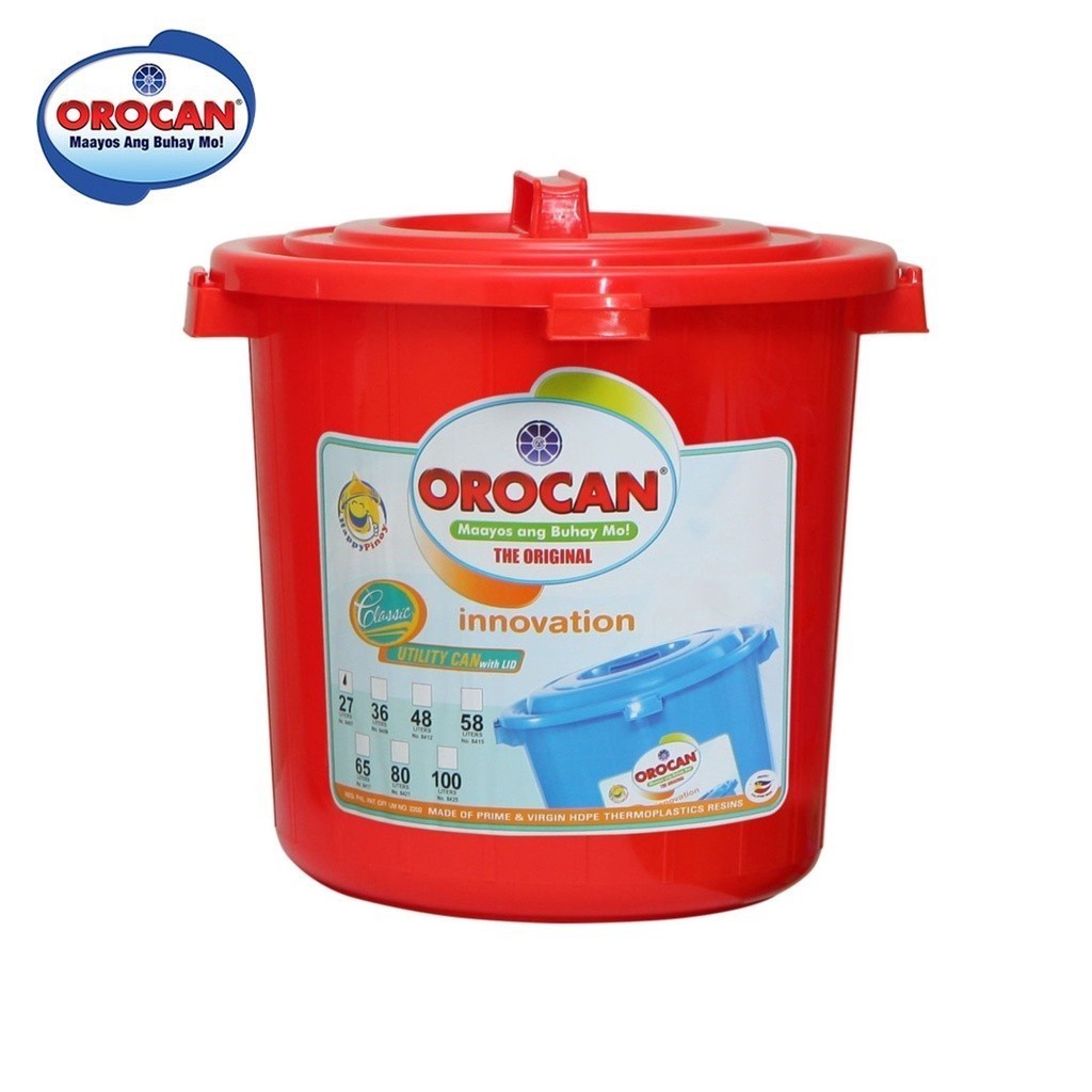 Orocan Utility Can With Cover 27L | Water Drum Storage with cover ...