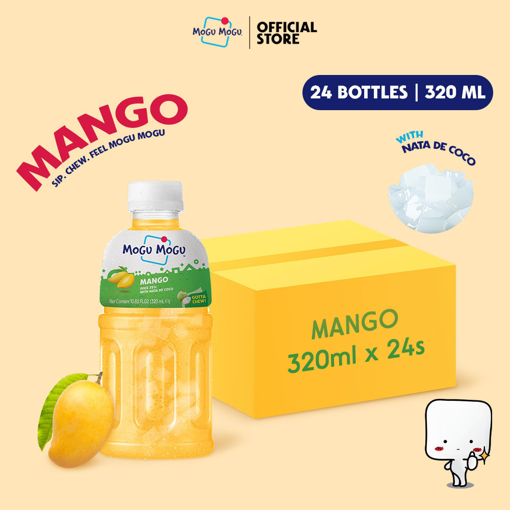 Mogu Mogu Mango Nata de Coco Juice Drink 320ml x 24 bottles | Shopee ...