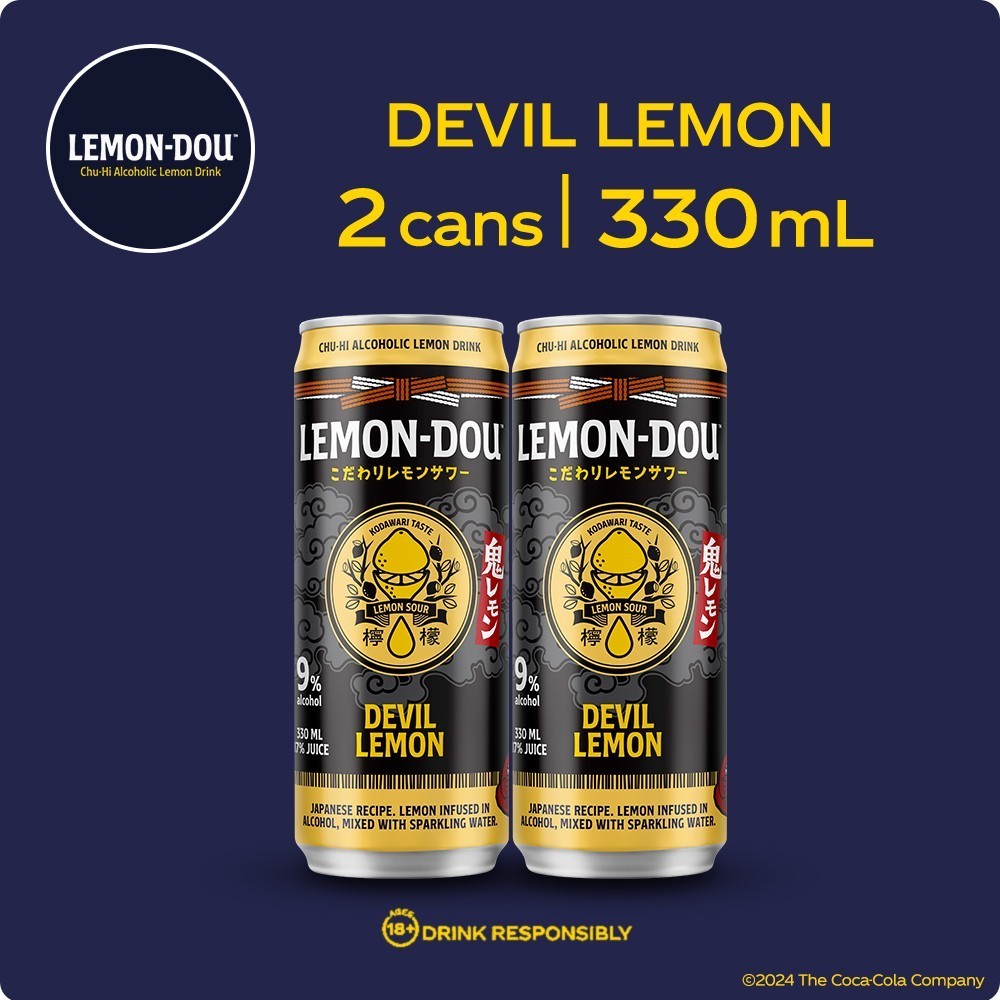 Lemon-Dou Devil Lemon 330ml 9% Alcohol Chu-hi - Pack of 2 | Shopee ...