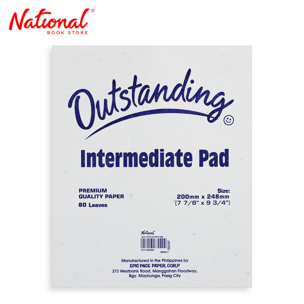 Outstanding Intermediate Pad Premium 80 Sheets - School Supplies ...