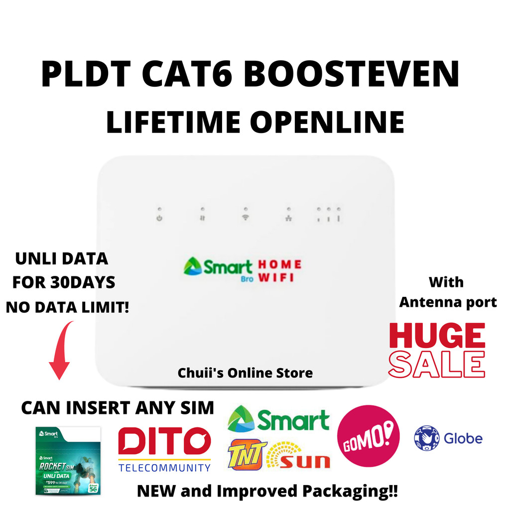 PLDT CAT6 BOOSTEVEN R281(Optional for Openline/Antenna) SMART HOME WIFI ...