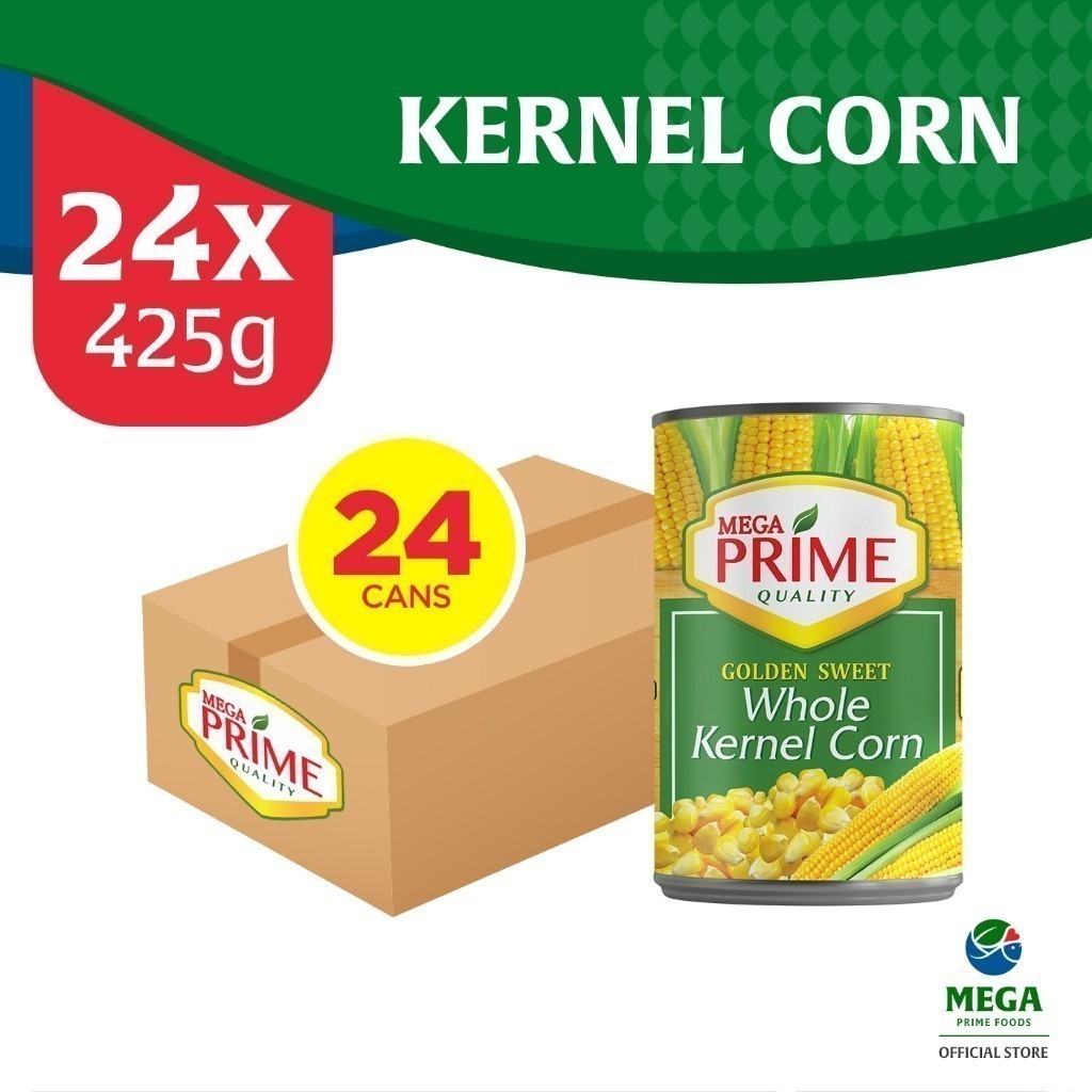 Mega Prime Kernel Corn Easy Open Can 425G By 24'S | Shopee Philippines