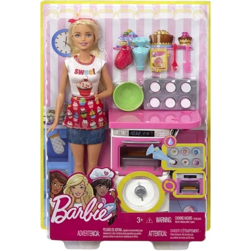 Barbie Bakery Chef Doll & Playset with Toy Oven | Shopee Philippines