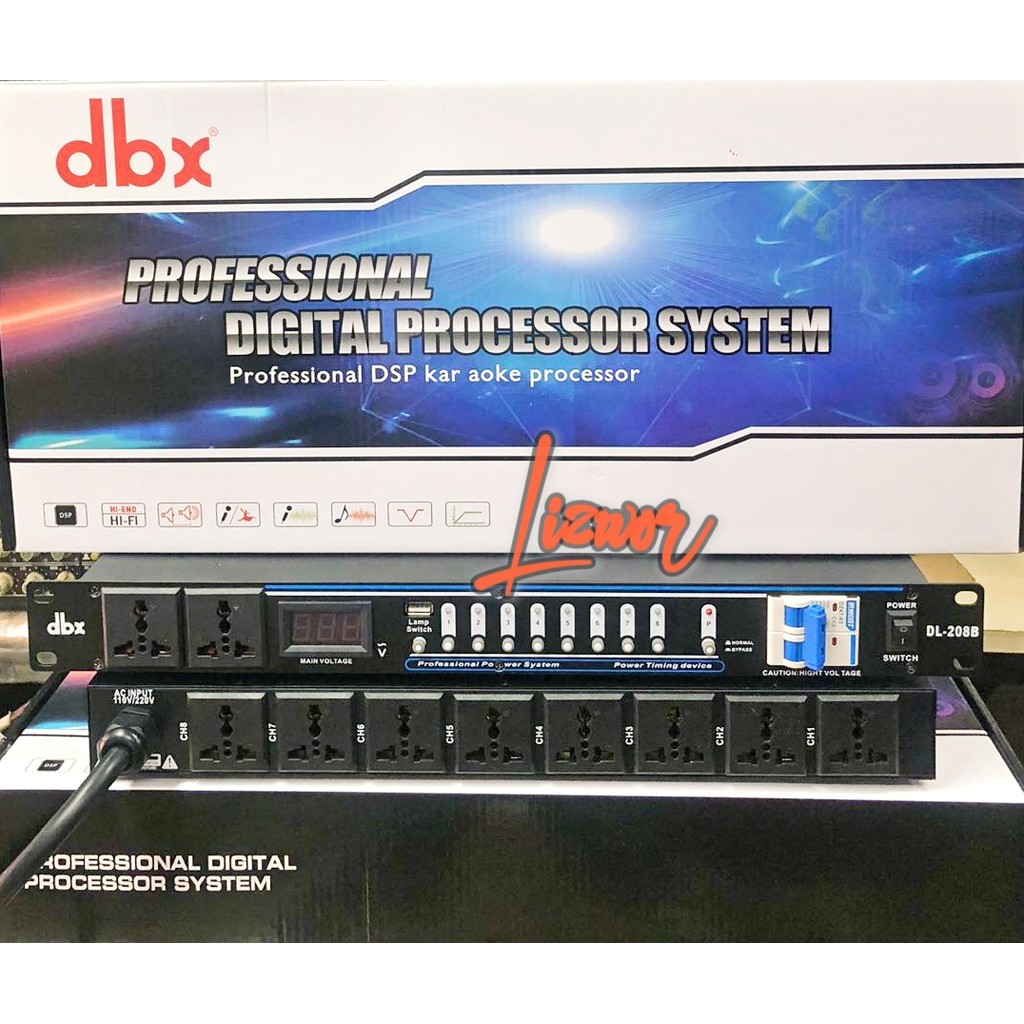 DBX DL-208B power sequencer professional 10-way switch sequence controller stage conference ...