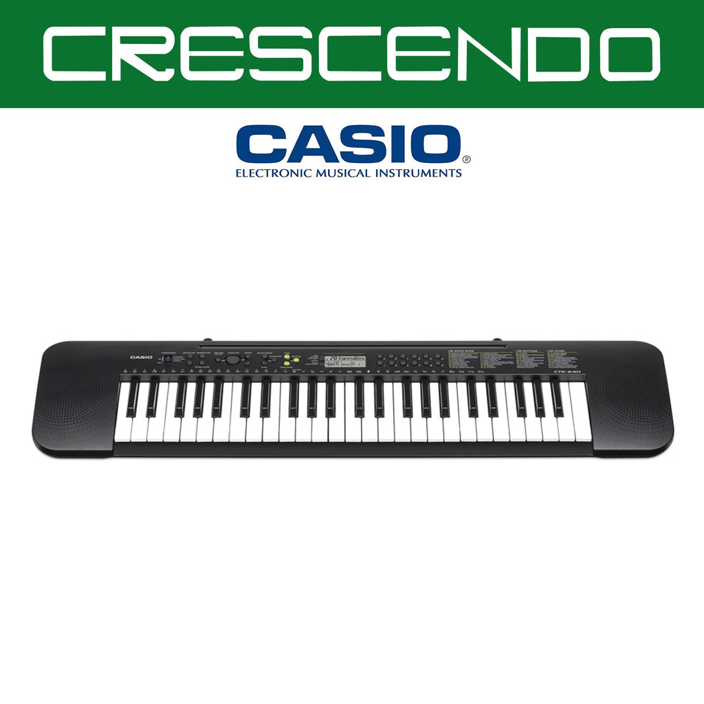 Casio CTK-240-FA 49 Keys Portable Standard Keyboard (Black) Includes ...