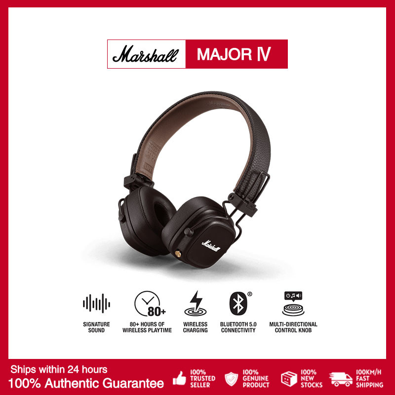 Marshall Major IV 4 Bluetooth Headphones - One Year Warranty | Shopee ...