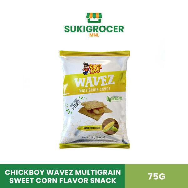 Chickboy Wavez Multigrain Sweet Corn Flavor Snack 75G | Shopee Philippines
