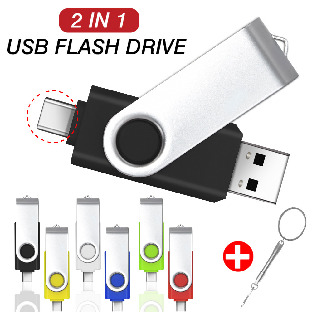 Metal OTG 2 IN 1 pen drive 64GB Micro usb memory stick 32GB pendrive ...