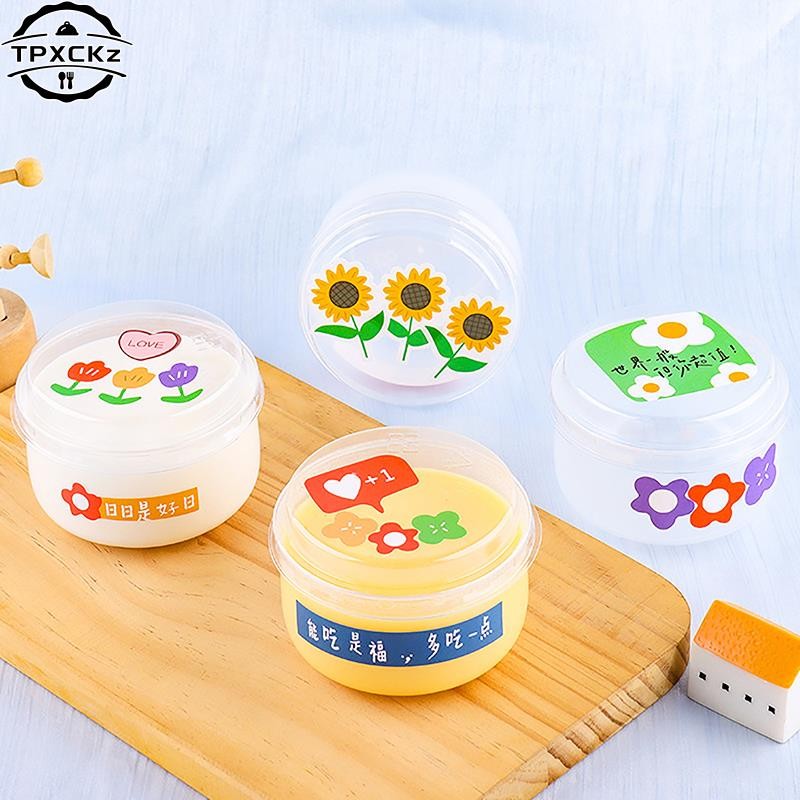 10Sets Transparent Pudding Cups Wiht Lids Plastic Boxes Ice-Cream ...