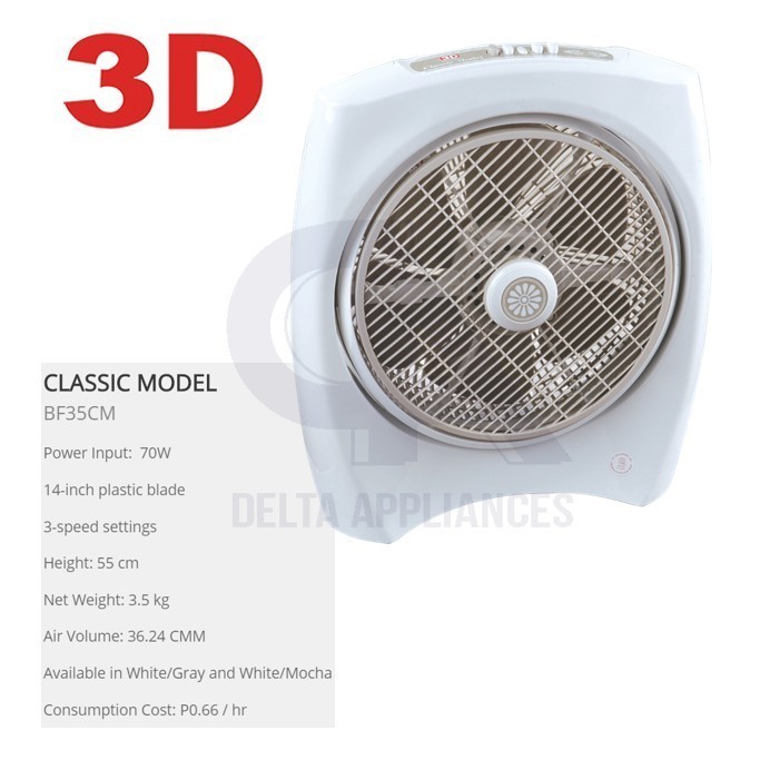 3D Box Fan Desk Fan Original w/ 1 Year Warranty CLASSIC MODEL | Shopee ...