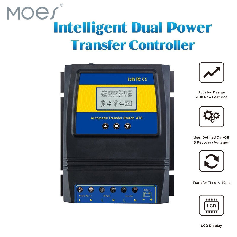Automatic ATS Dual Power Transfer Switch Solar Charge Controller for ...