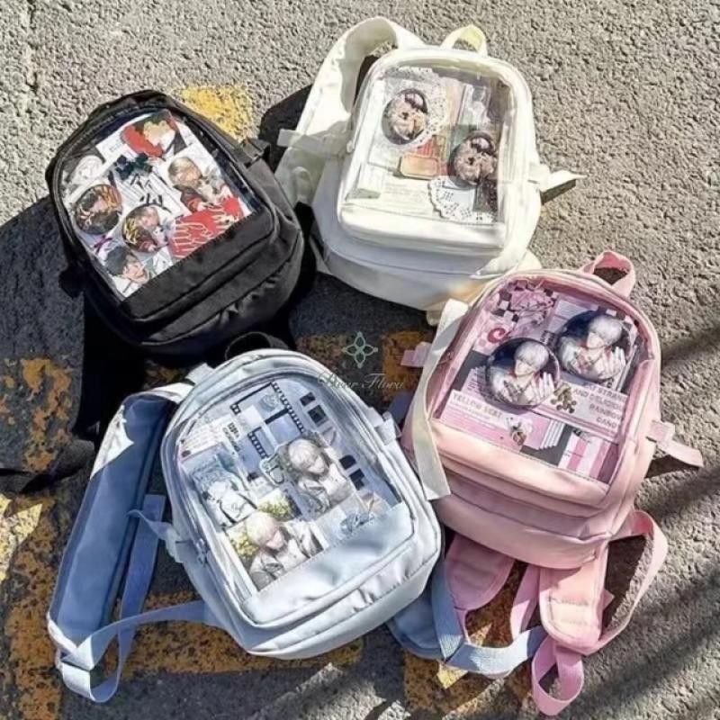 2024 Y2K Ita Bag New Sweet Transparent Mini Backpacks Nylon for Women ...