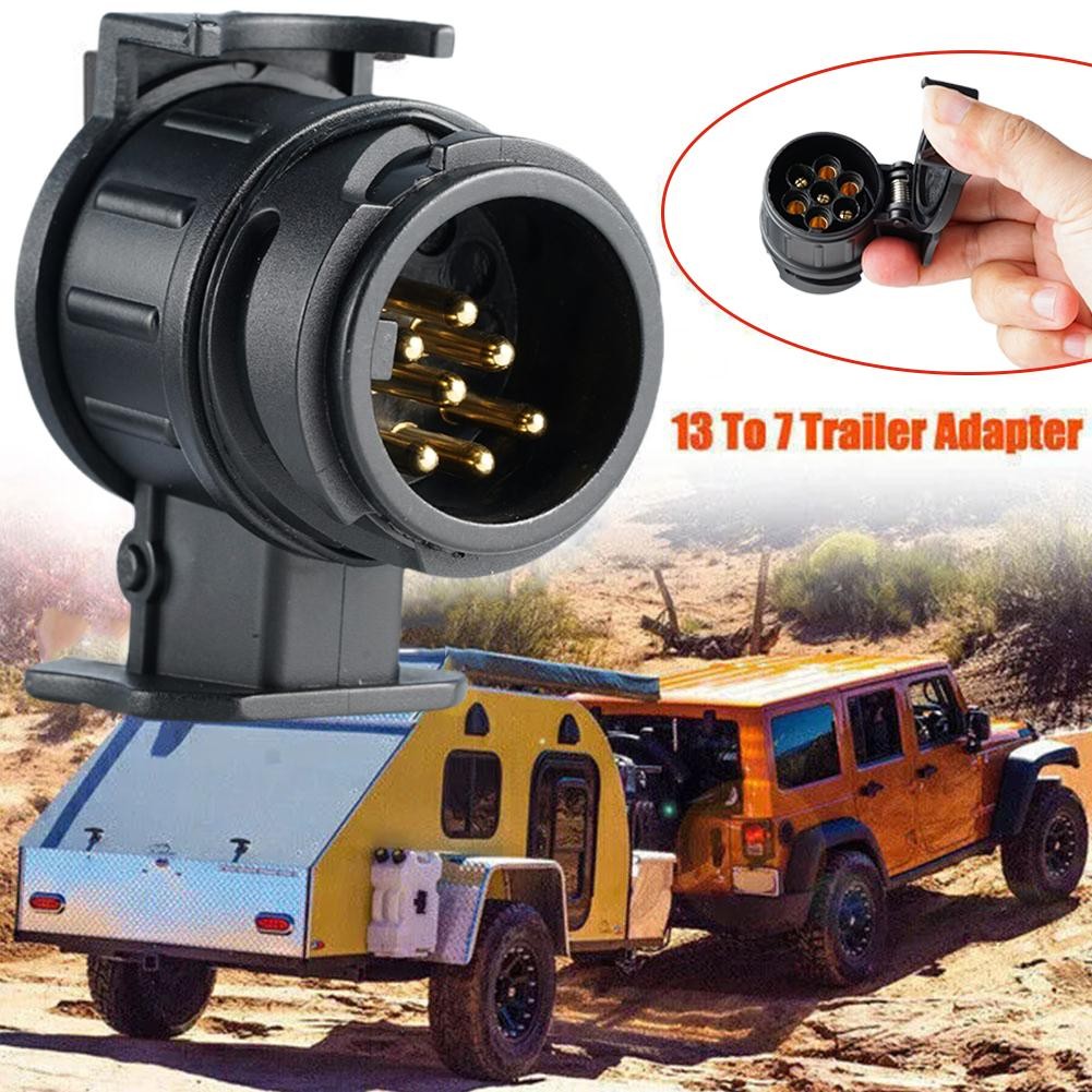 13 Pin To 7 Pin Plug Adapter Trailer Connector Towbar Plugs For ...