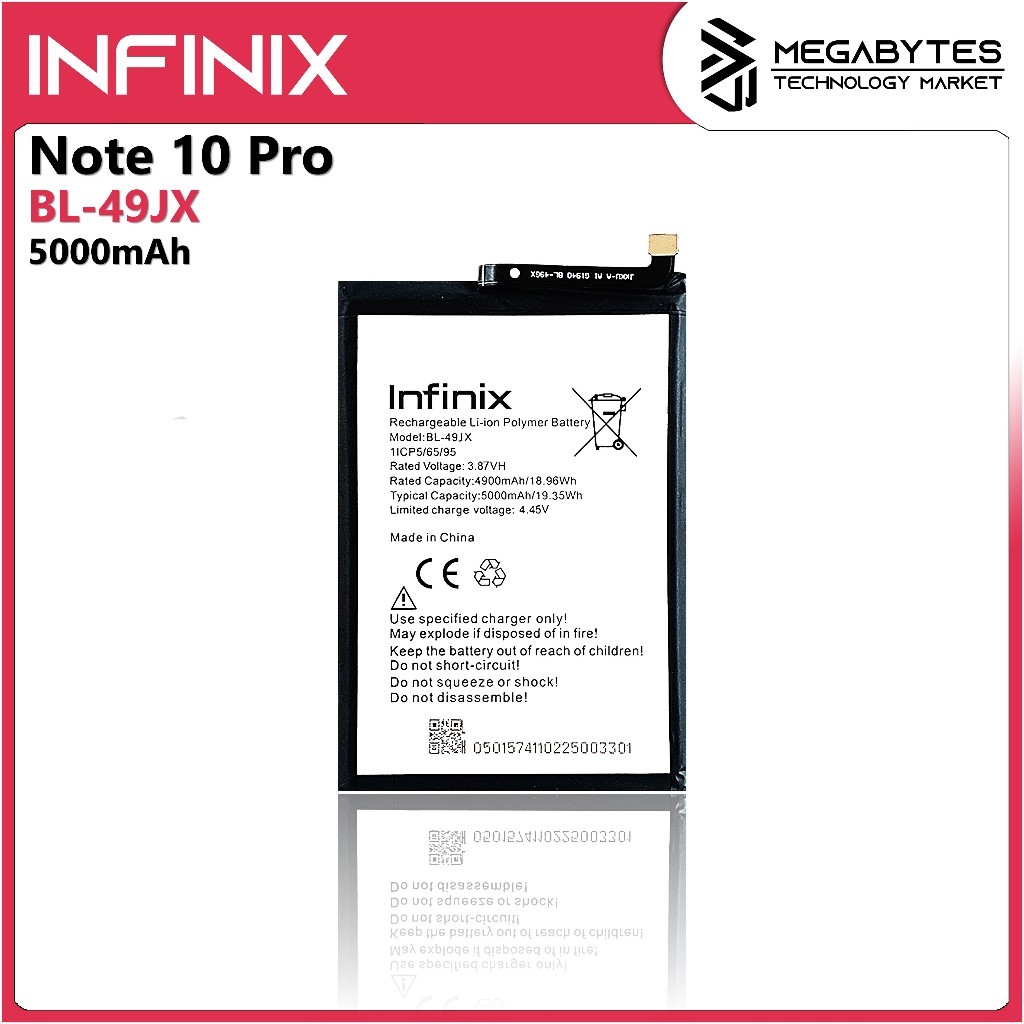 Megabytes Battery for Infinix Note 10 Pro | X695 X695D BL-49JX | Shopee ...