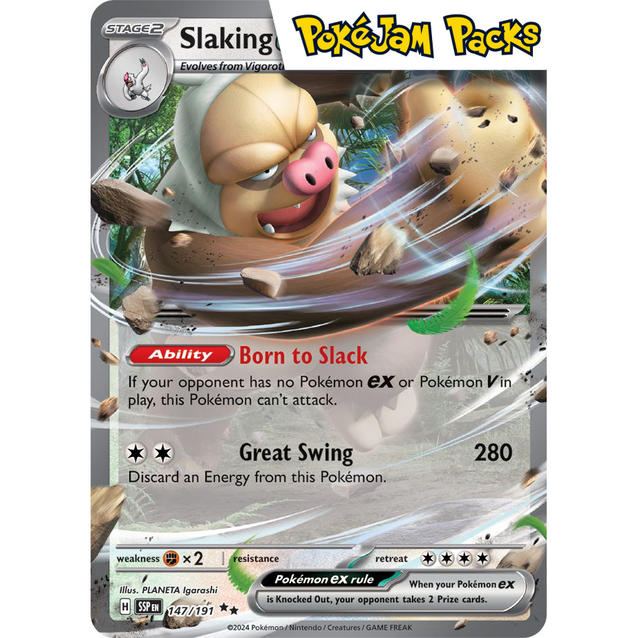 Slaking ex - 147/191 - Ultra Rare - Surging Sparks - Pokémon TCG ...