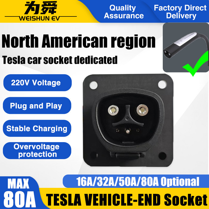 NACS EV Socket Tesla Model 3/X/Y Connector Plug EV On-Board Charger AC ...