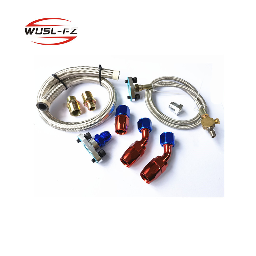 AN10 For T3 T4 T3/T4 T70 T66 TO4E Turbo Oil Feed Line Oil Return Line ...