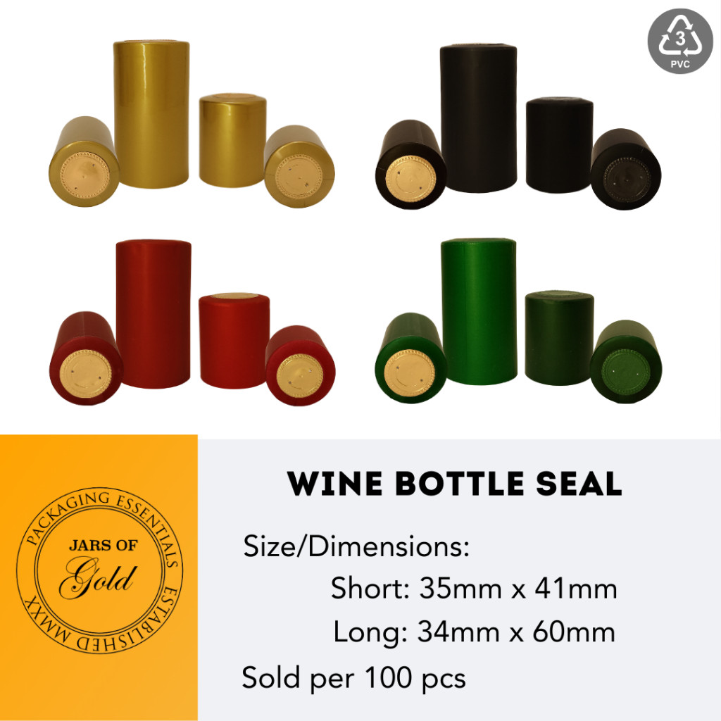 100PCSCo&Wine-nF/Bottle?r?Cap*d?Seal~B*/@B+f@Heat f+Shrink Capsule ...