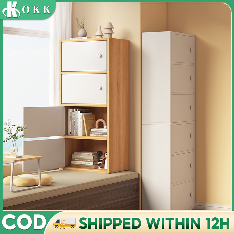 5/6L Bookshelf Simple Storage Cabinet Minimalist Bookcase Household ...