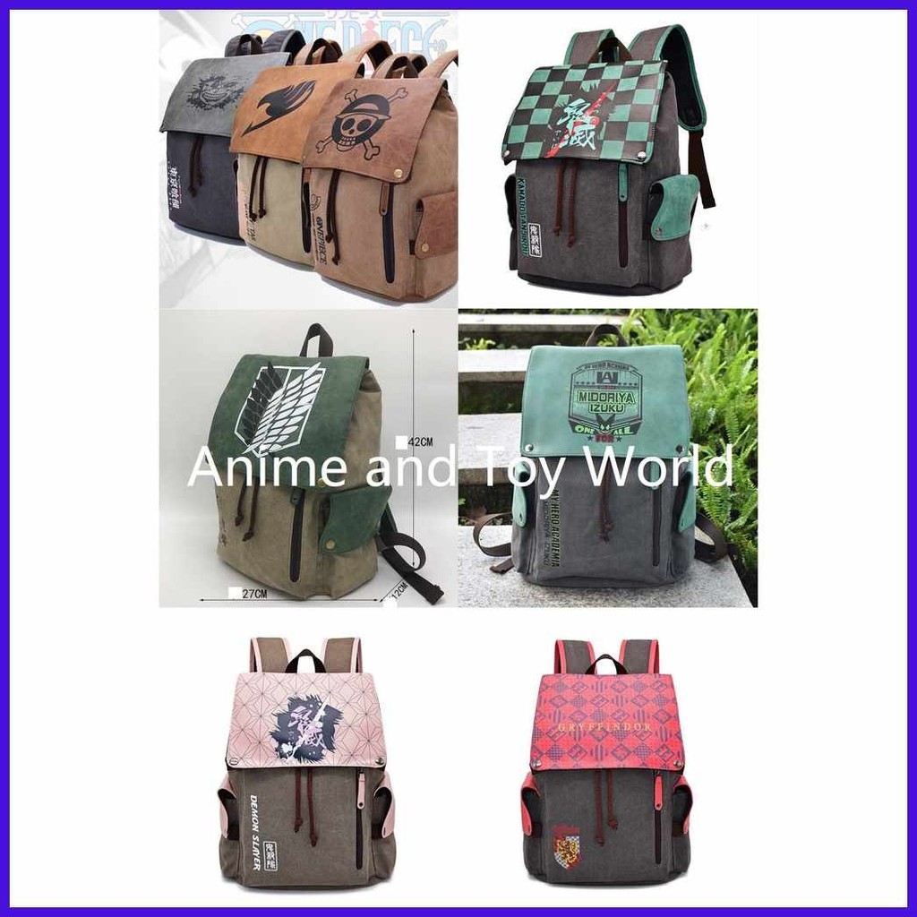 Anime^sBackpack@lg`bag;U`Attack;a`On;w`Titan,One;i`Piece,Demon;J`Slayer ...