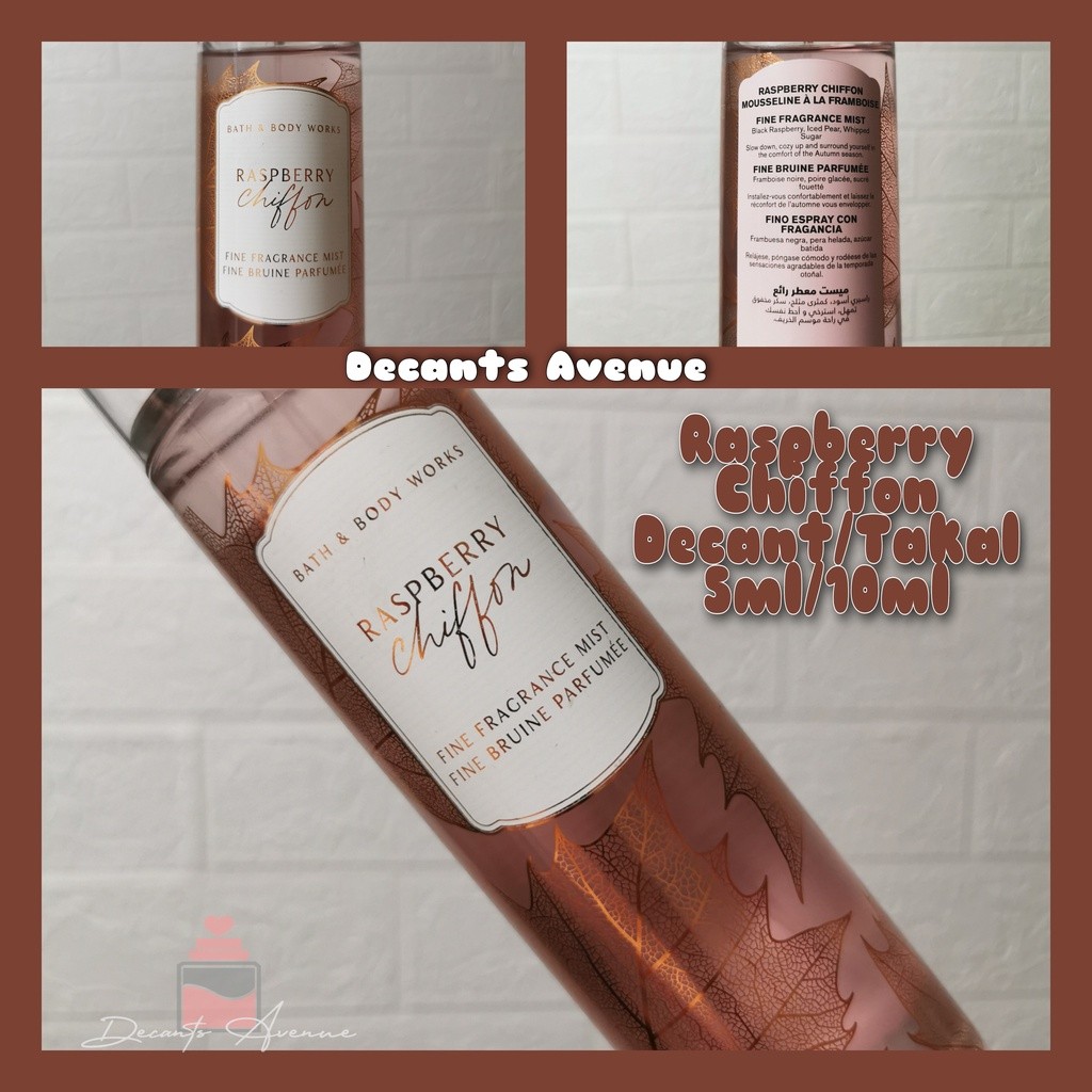 Raspberry Chiffon - Bath and Body Works 1mL 3mL 5mL 10mL | Shopee ...
