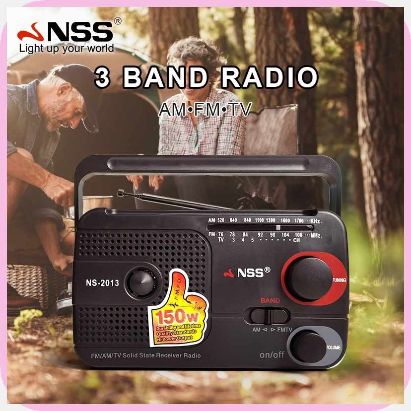 NSS{Ee.Solar.p:Radio@a+AM/FM/SW RR+dR+D+E+S+3-band radio with USB/TF ...