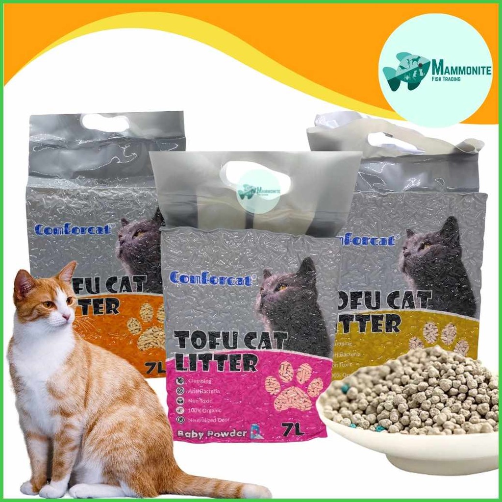 Comforcat'sW@Tofu}Sk$Clumping^L$Cat^R$7L^A$Litter^C$Flavored^I$100%^U$Bentonite | Shopee Philippines