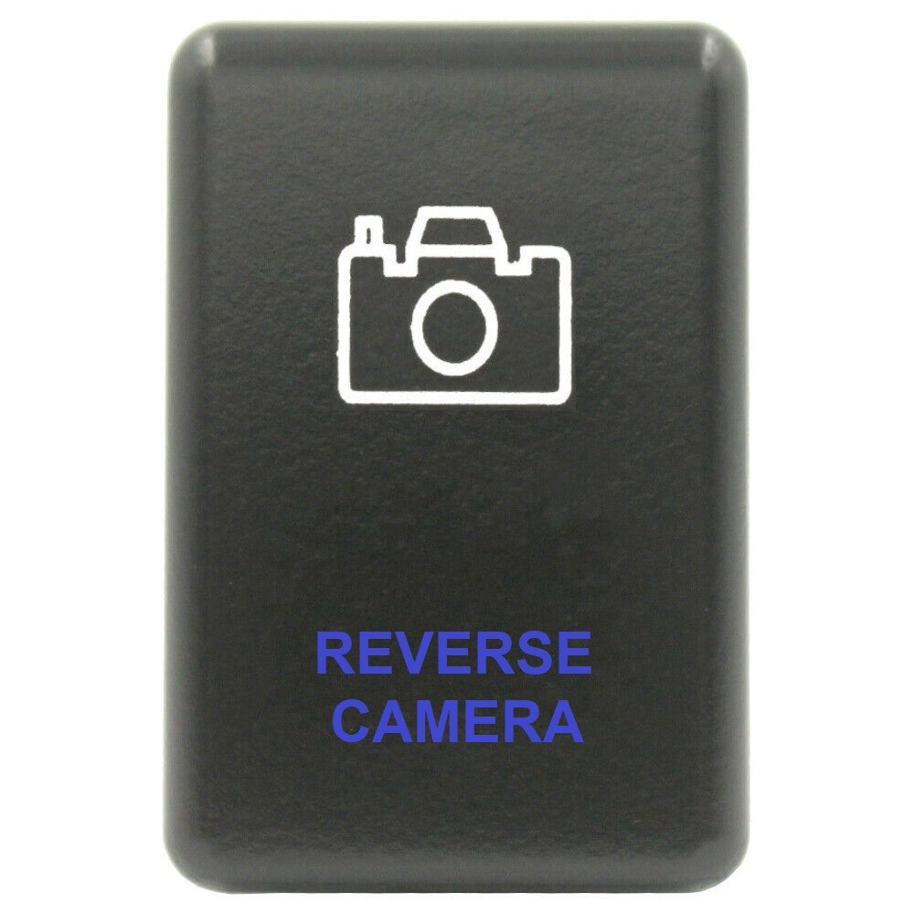 ☛12V Isuzu Push Button Switch REVERSE CAMERA SYMBOL Blue LED On/Off for ...