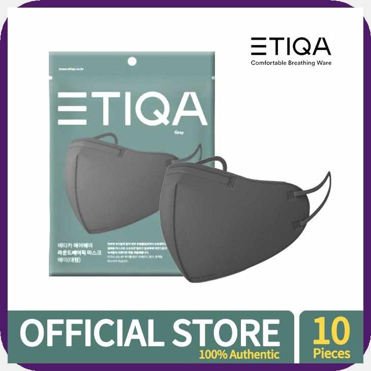 Gray_d/ETIQA}u[Mask`r;Airway&Round&Basic&Mask&A&10 Pieces Bundle ...