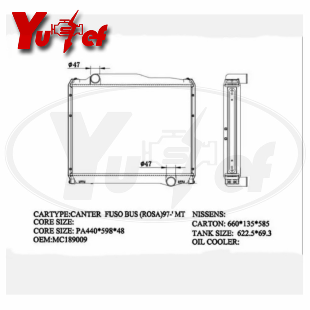 ⋛Radiator for Mitsubishi Rosa BE649 #ME407302 MC189009 MC188044 ♥ ...
