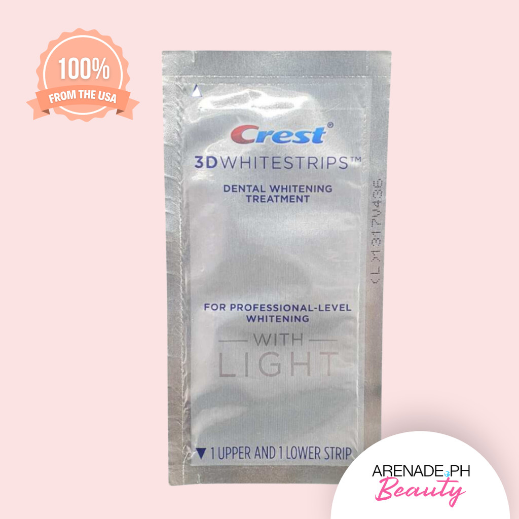 Crest 3D White Whitestrip ONLY upper and lower strip (1 count) | Shopee ...