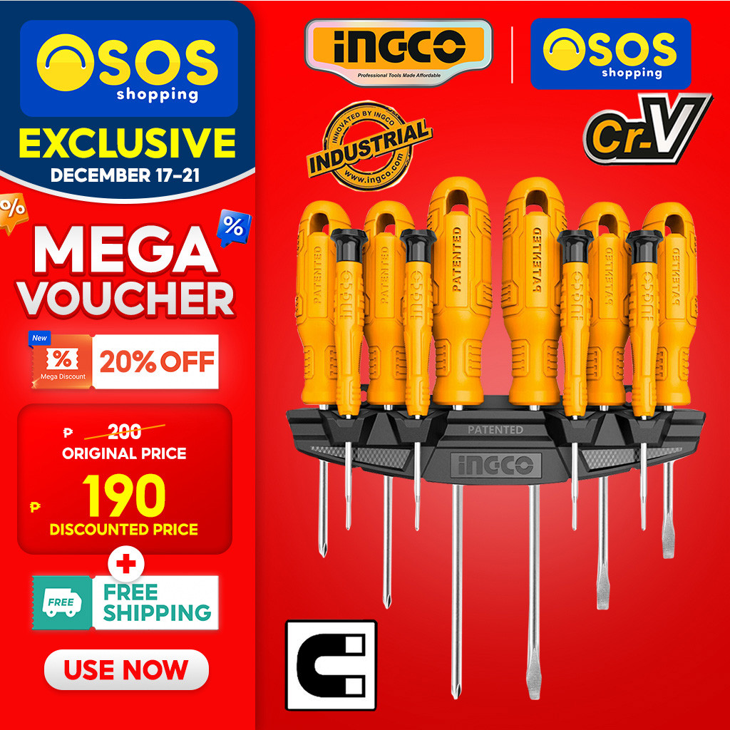 INGCO by OSOS 10pcs Screwdriver and Precision Screwdriver Set HKSD1058 ...