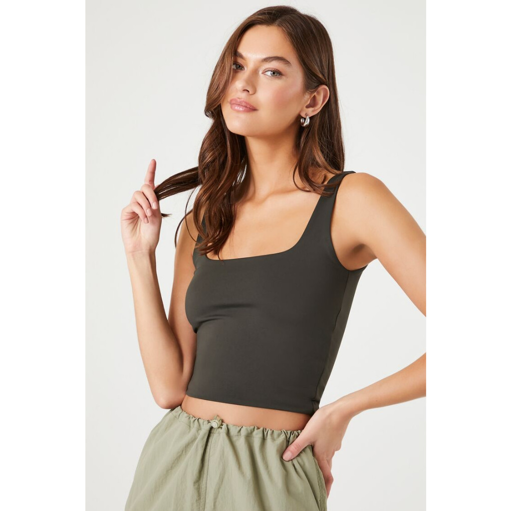 Forever 21 Women's Contour Cropped Tank Top | Shopee Philippines