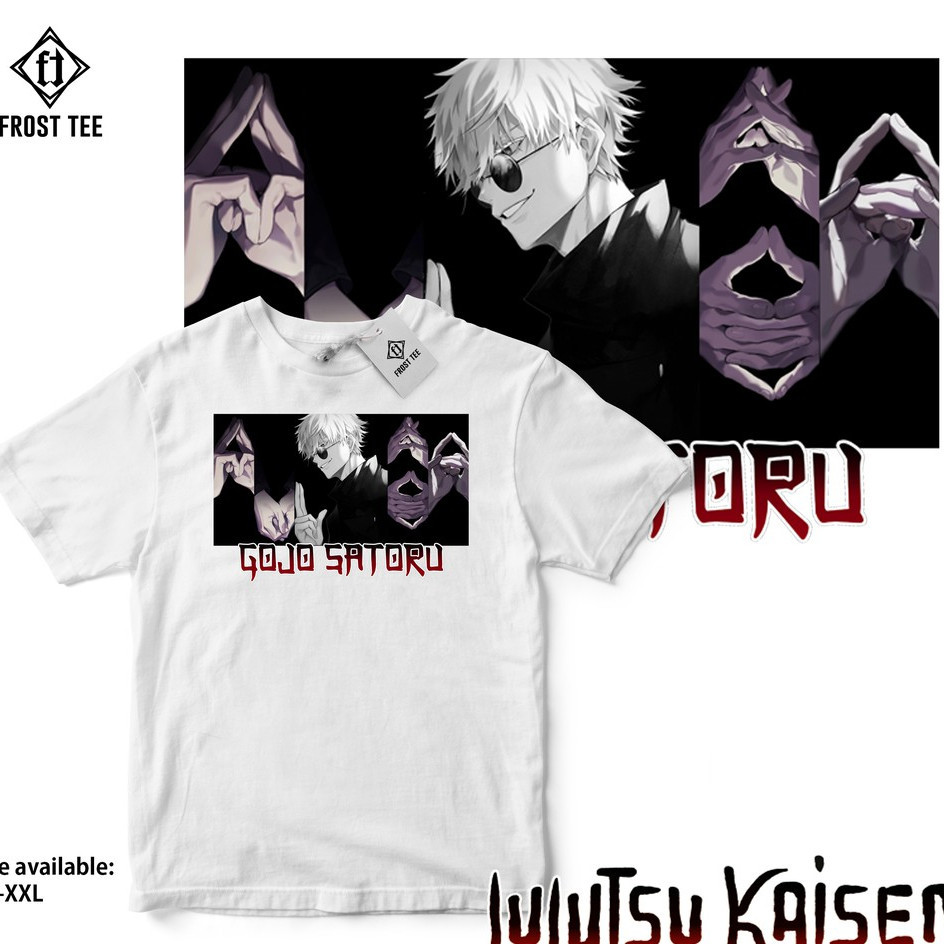 Jujutsu Kaisen - Gojo Satoru Hand Signs Anime Shirt | FROST TEE ...