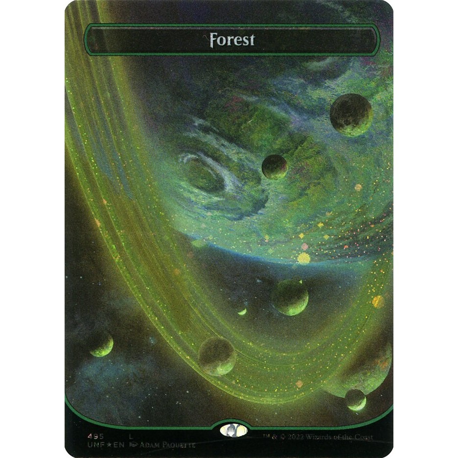 FULL ART BASIC LANDS Unfinity PLANETS FOIL UNF MTG Magic the Gathering ...