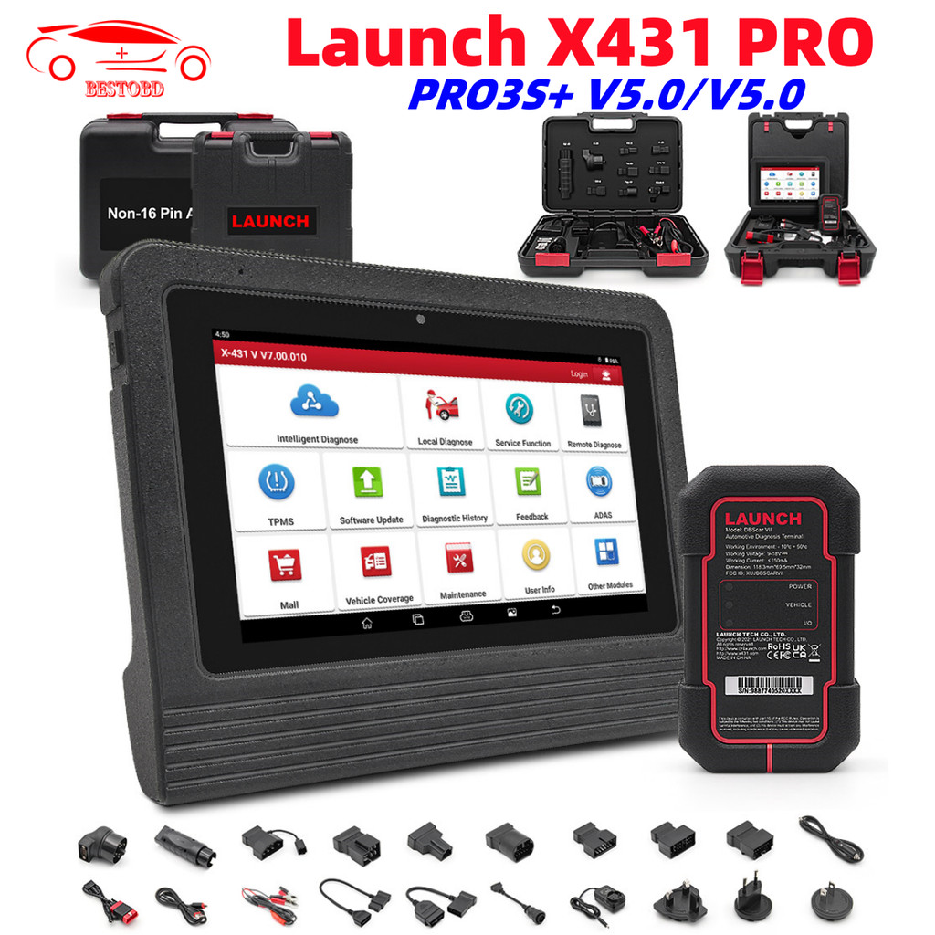 ★2024 NEW LAUNCH X431 PRO V5.0 Car Diagnostic Tools support CANFD&DOIP, ECU Coding, FCA AutoAuth ...