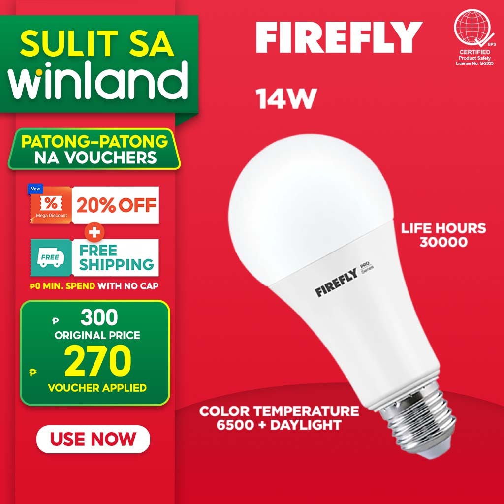 Firefly by Winland Pro Series LED A-Bulb (14W / 100-240V ) Daylight ...