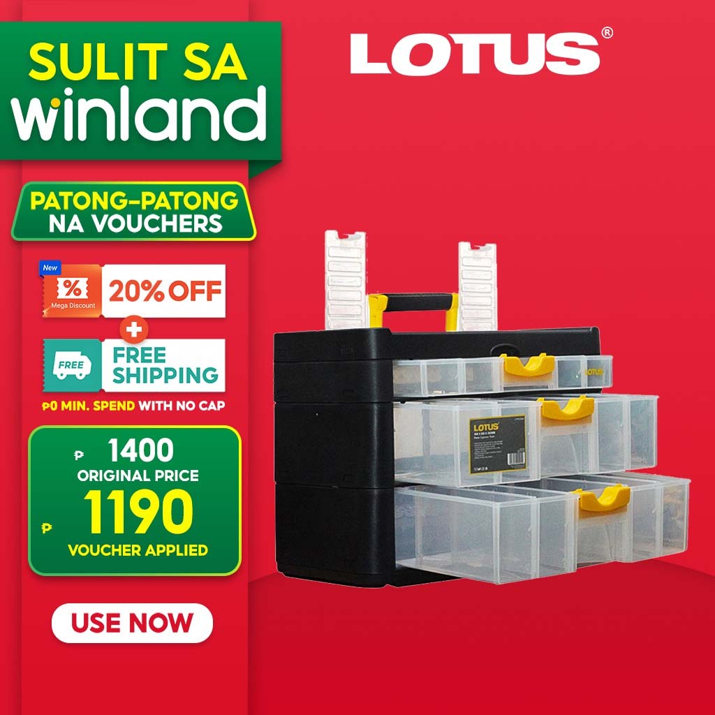 Lotus by Winland 3 Drawers Storage Parts Organizer Tower Storage Box ...