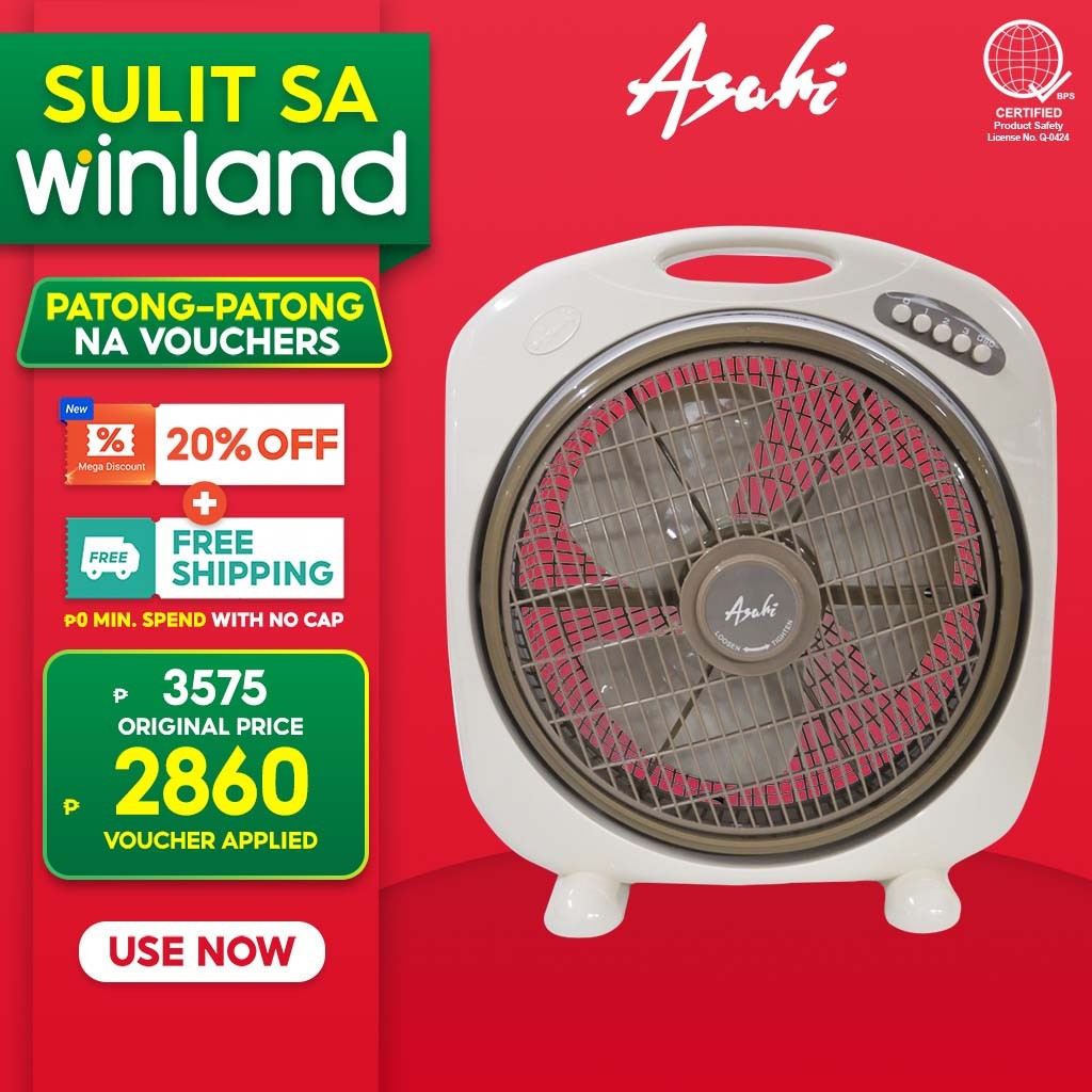 Asahi by Winland 14"/350mm Electric Fan | Box Fan BX 400 | Shopee ...
