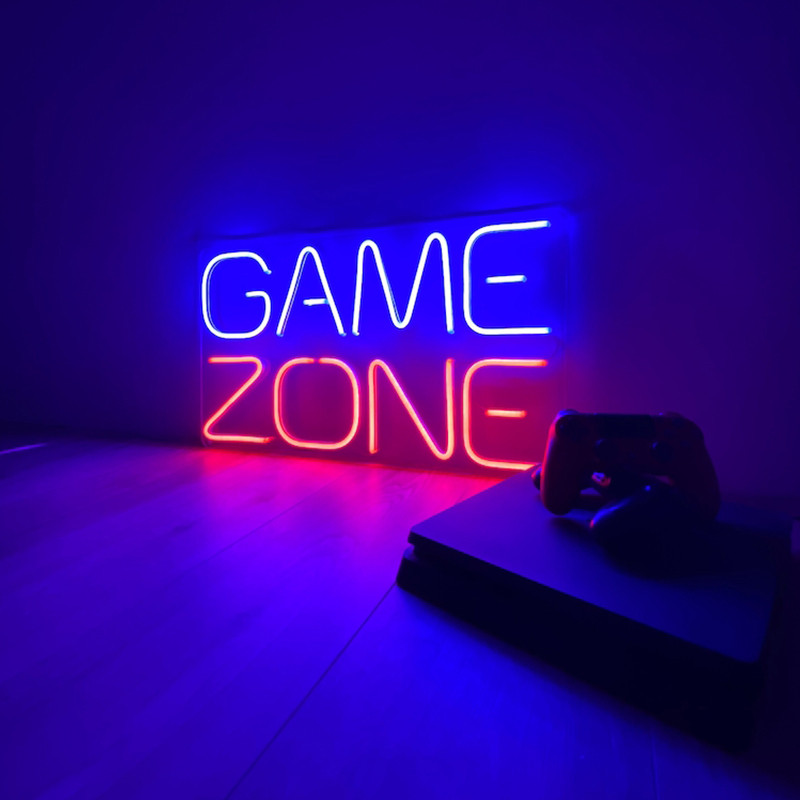 】Game Zone LED Neon Sign Custom Gamer Light up Sign Neon Lights Gaming ...