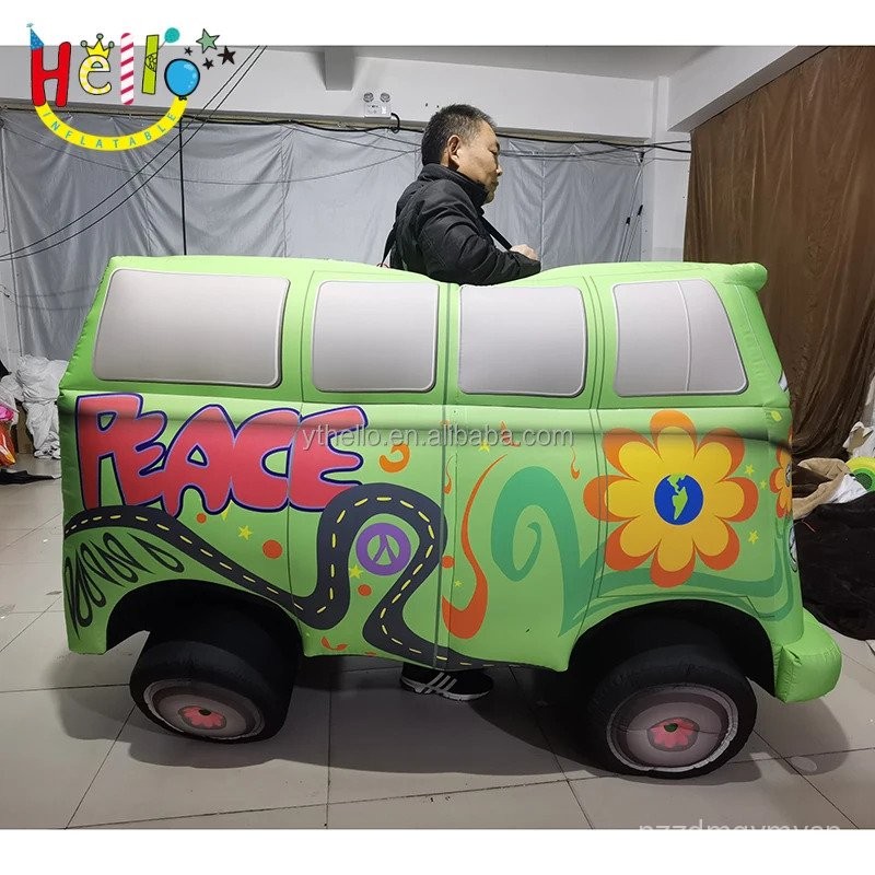 adult green air bounce bus balloon bus inflatable costume | Shopee ...