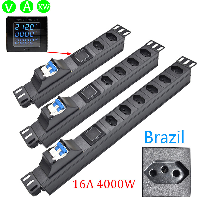 ⚜Network Cabinet Rack Smart Brazil Power Strip Distribution Unit 2/3/4 ...