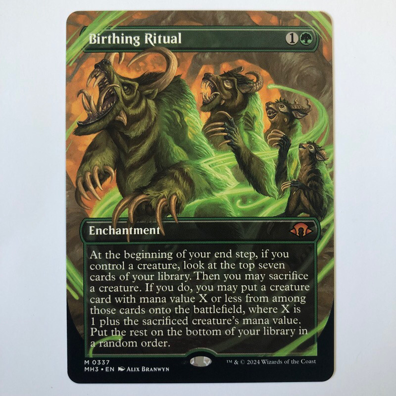 Playtest Card - Birthing Ritual (MH3) Borderless | Shopee Philippines