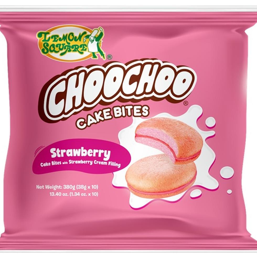 Lemon Square Choochoo Cake Bites Strawberry 38gx10s | Shopee Philippines