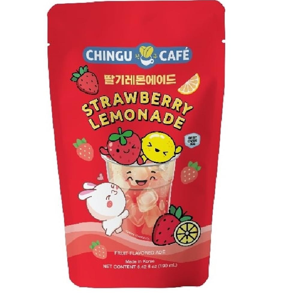 Chingu Cafe Fruit Flavored Ade Strawberry Lemonade 190ml | Shopee ...