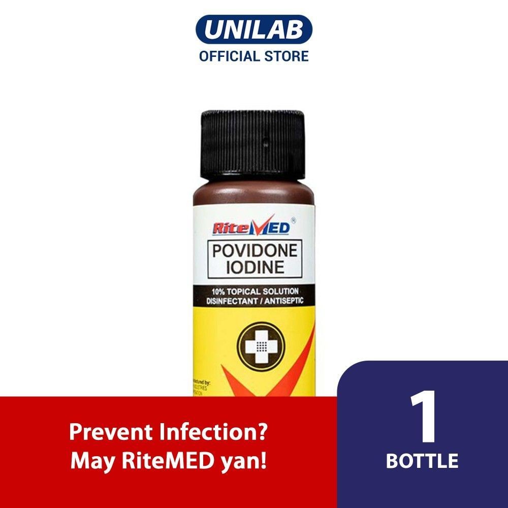 Unilab - RiteMED Povidone Iodine 10% Solution 30mL Bottle (Antiseptic Skin Cleanser) | Shopee ...
