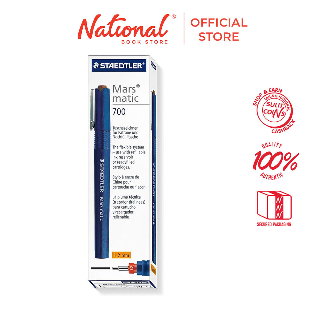 Staedtler Technical Pen No Ink Mars Matic 1.2mm 700 12 - Drawing ...