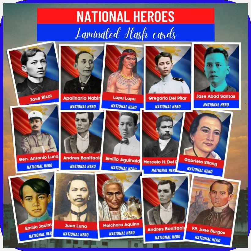 national?L;heroes,t)laminated/OS$flashcards_Lb%15_v%pcs | Shopee ...